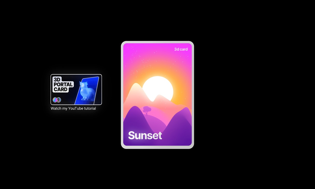Spline Community - 3d Portal Card - Video tutorial available!