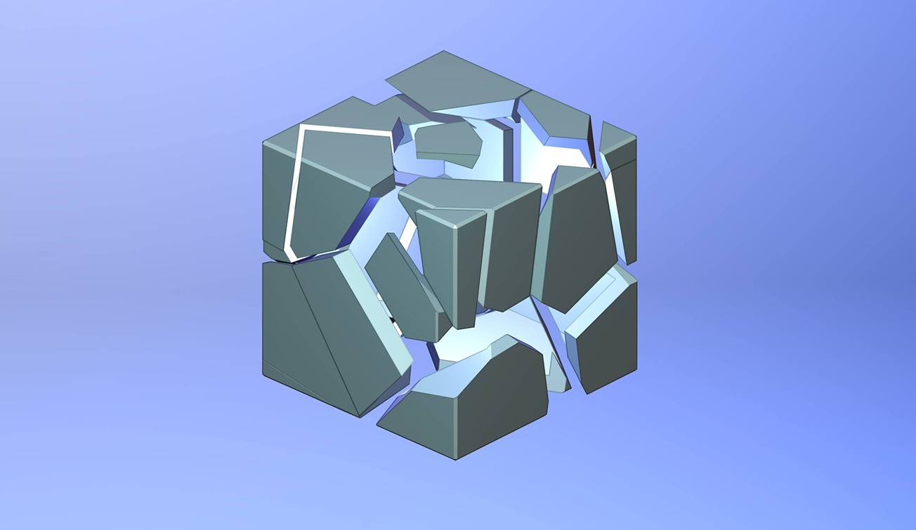 Cube fracture mouse hover react