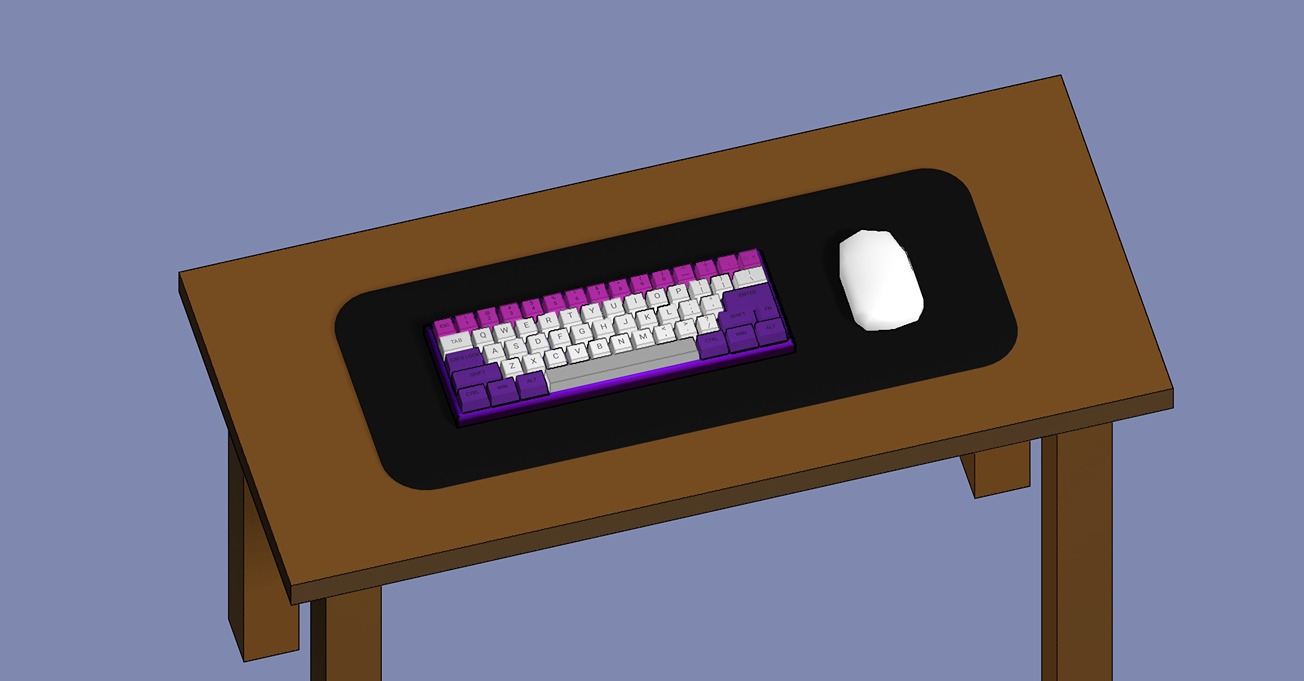 Custom Keyboard Desk Setup