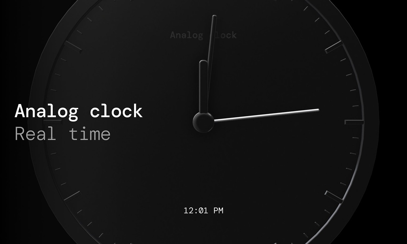 Analog clock - real time!